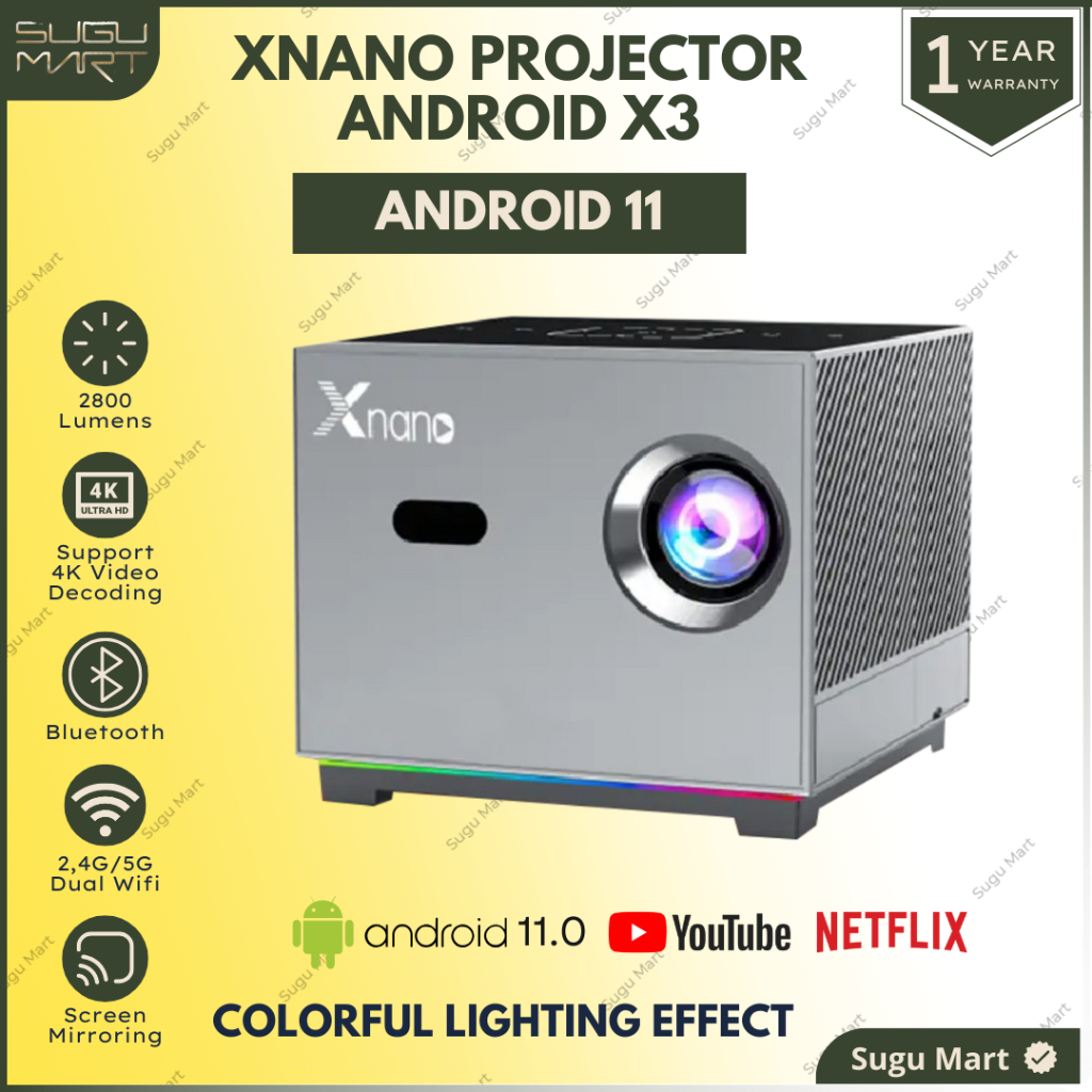 Jual PROJECTOR XNANO X3 Android 2800 Lumens | Projector Android | Proyektor Mirroring ...