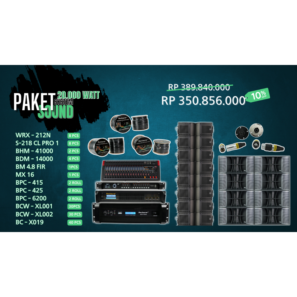 Jual Paket Sound System Full Betavo 20000 Watt | Sound System Hajatan ...