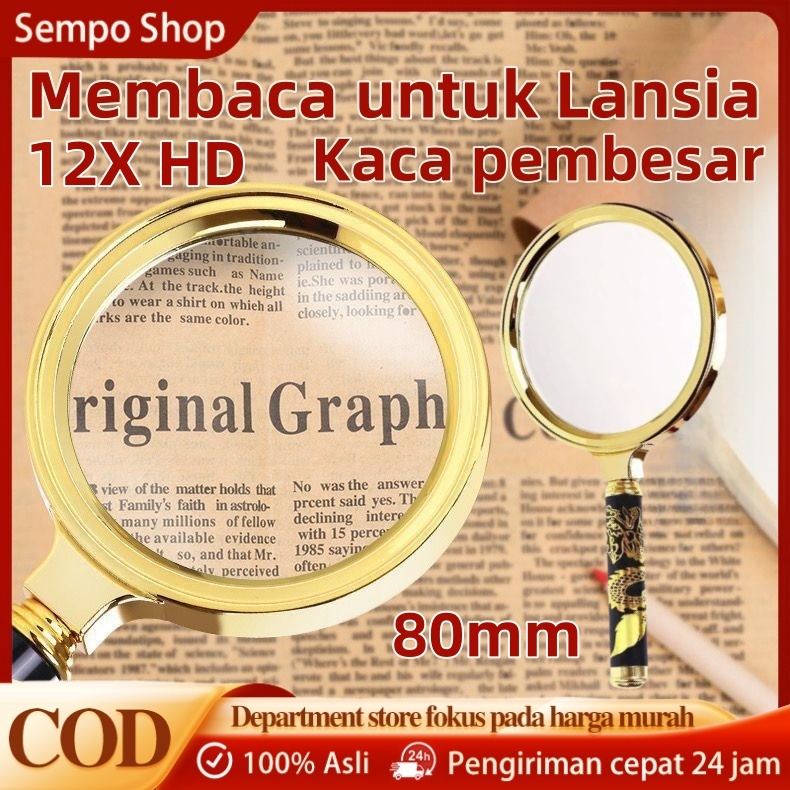 Jual 12X HD Lensa optik Kaca Pembesar 80 mm murah bagus | Loupe ...