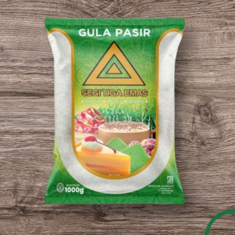 Jual Gula pasir kemasan segitiga emas 1 kg | Shopee Indonesia