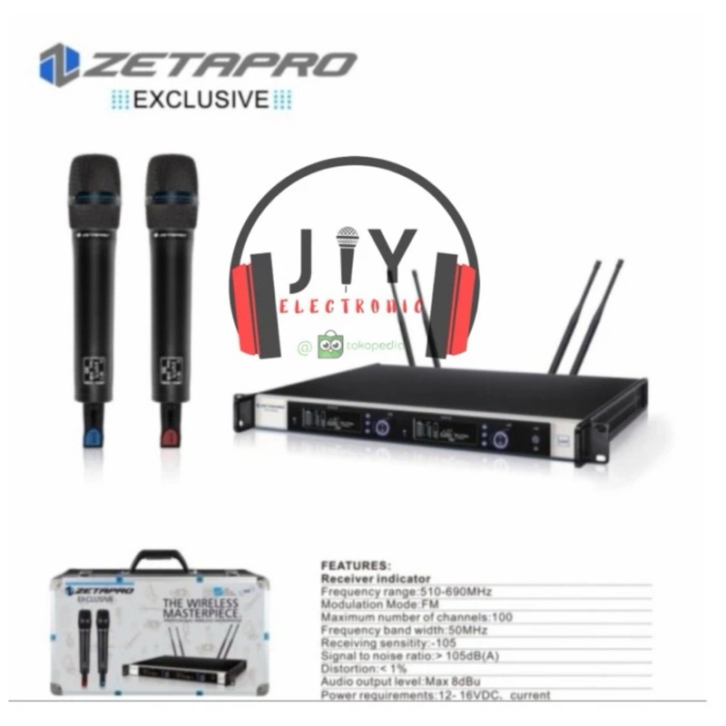 Jual Microphone Mic Wireless Zetapro Exclusive Handheld | Shopee Indonesia