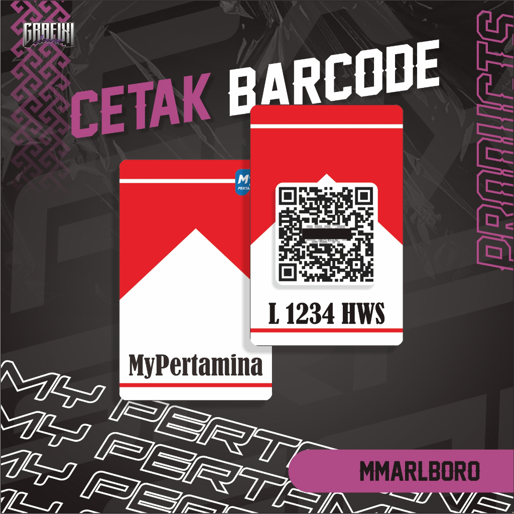 Jual CETAK BARCODE MY PERTAMINA KARTU PVC TEMA MARBORRO CUSTOM 2 SISI | Shopee Indonesia