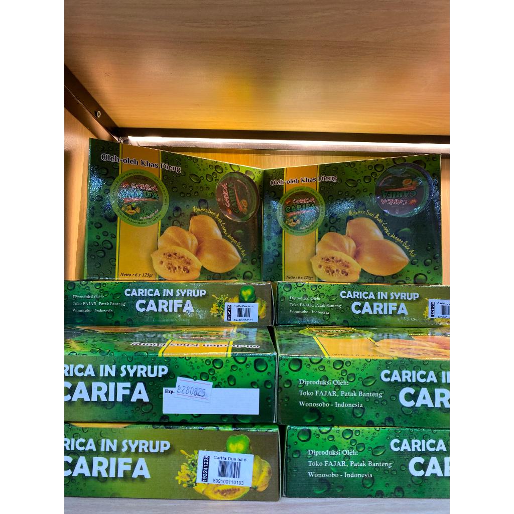 Jual Carica Carifa in syrup isi 6 Dus buah Carica Khas Dieng oleh oleh ...