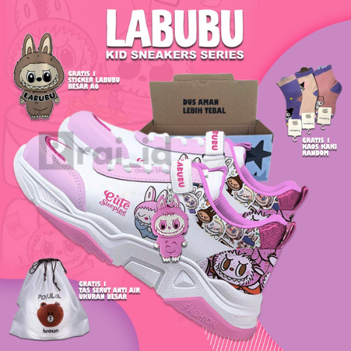 Jual Sepatu Labubu Anak Perempuan Tk Sd Sepatu Sneaker Labubu Series ...