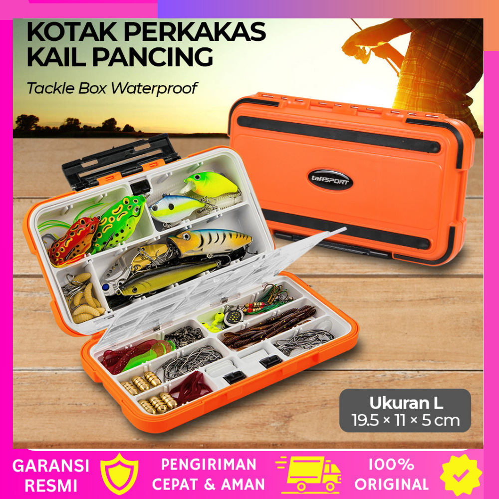 Jual Kotak Pancing Kail Fishing Tackle Box Removable Waterproof size L tempat kail alat pancing ...