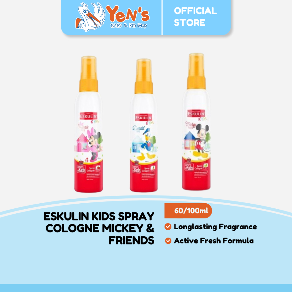 Jual Eskulin Kids Spray Cologne Mickey & Friends 60ml / 100ml | Shopee ...