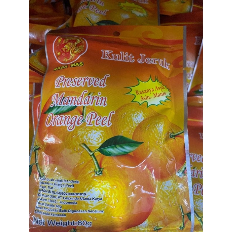 Jual MANISAN KULIT JERUK // PRESERVED MANDARIN ORANGE PEEL // KULIT ...