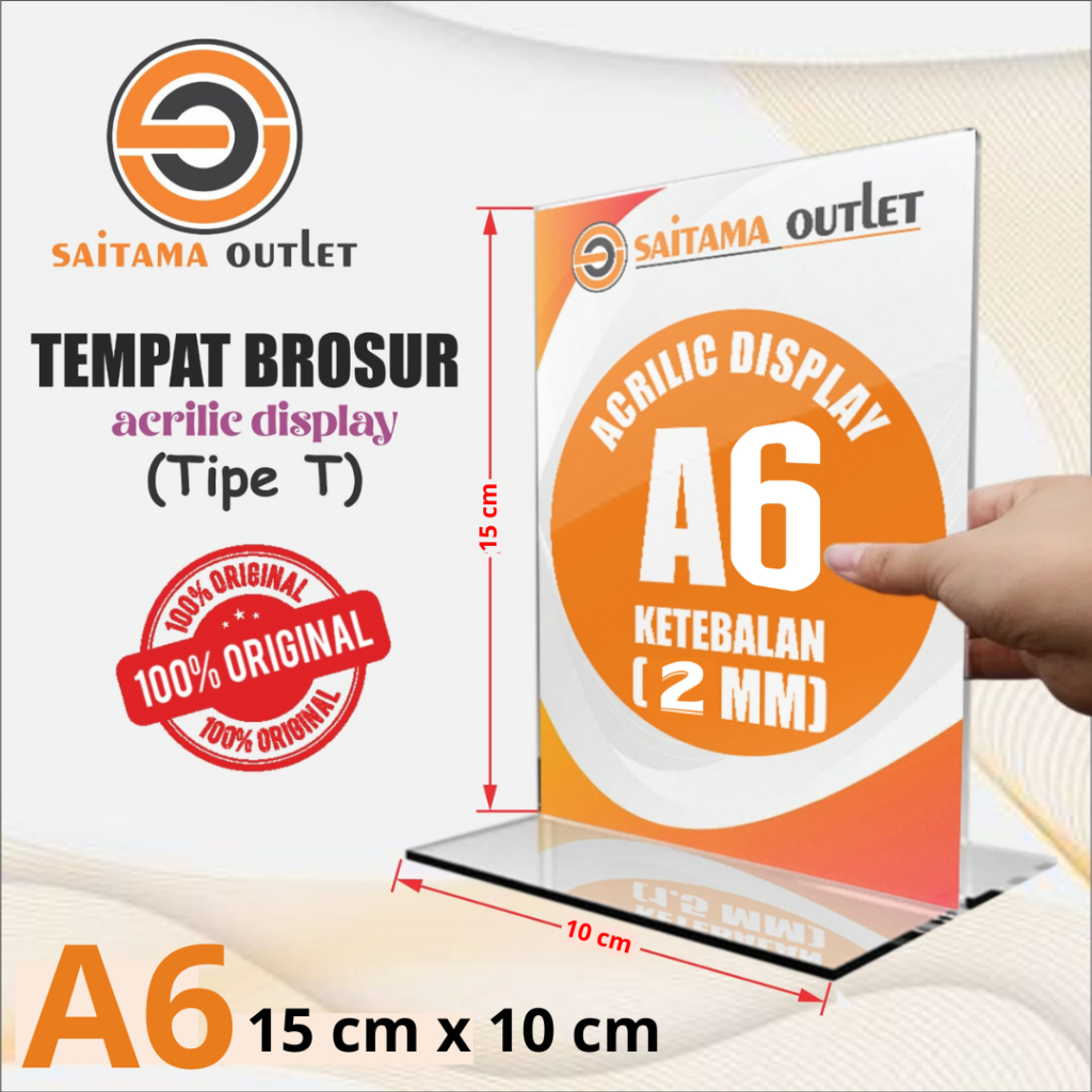 Jual Akrilik Acrylic A6 Tent card qris/ akrilik nomor meja /akrilik ...