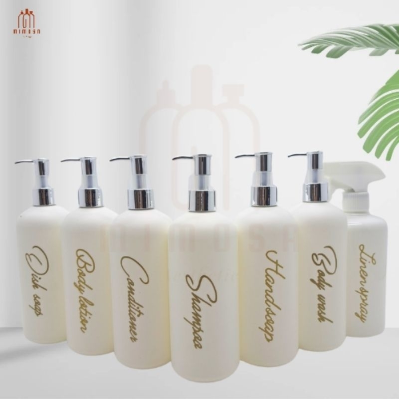 Jual Botol Refill Sabun Cair 500 ML Putih Silver / Dispenser Sabun ...