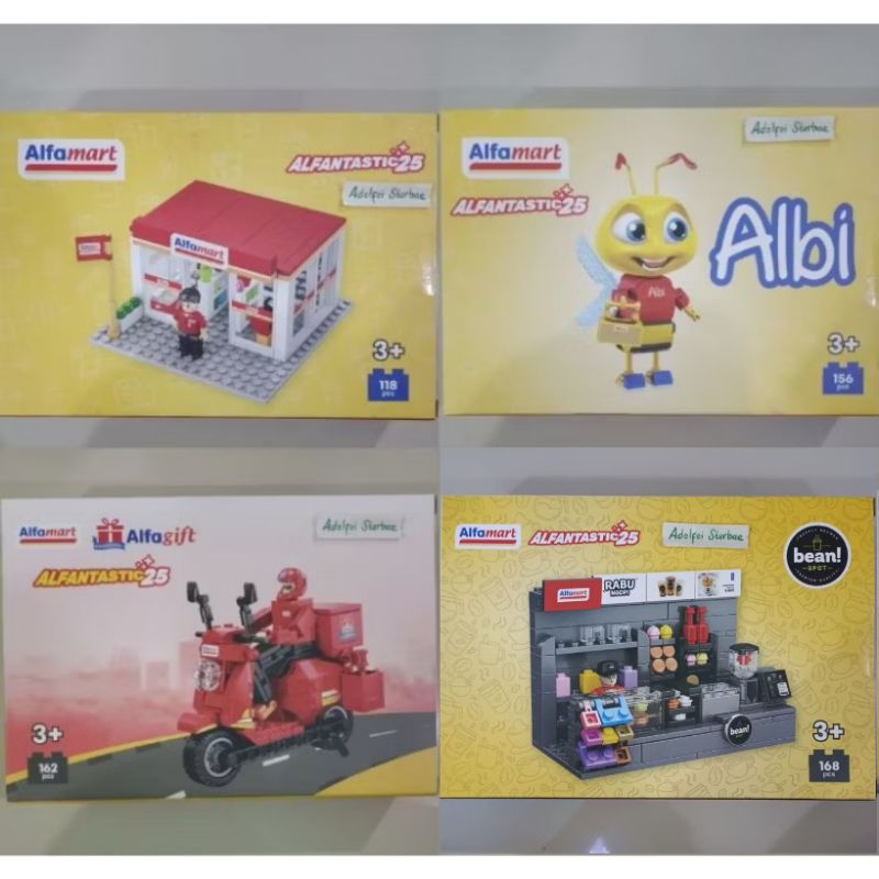 Jual Alfa Bricks toys collections brick minimarket alfamart convenience ...