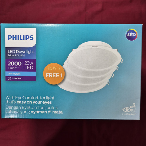 Jual Philips LED Downlight Eridani DL-1908 23W Multipack 3 Gratis 1 ...