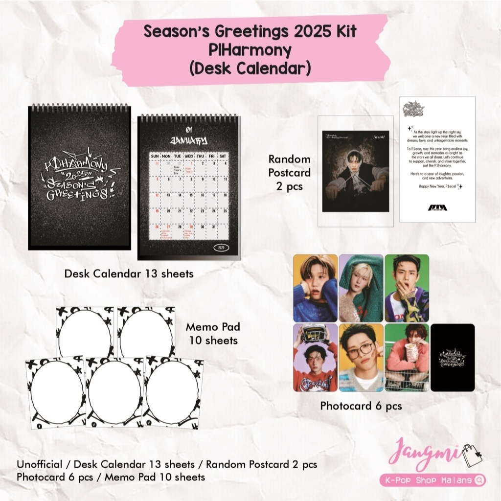 Jual Season's Greetings 2025 P1 Harmony | P1 Harmony Calendar 2025 | P1 ...