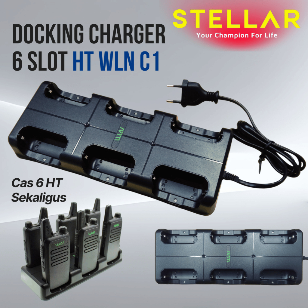 Jual Docking Charger Desktop HT WLN KD C1 6 Port 7 Hari Garansi | Cas Duduk Pengisi Daya Dock ...