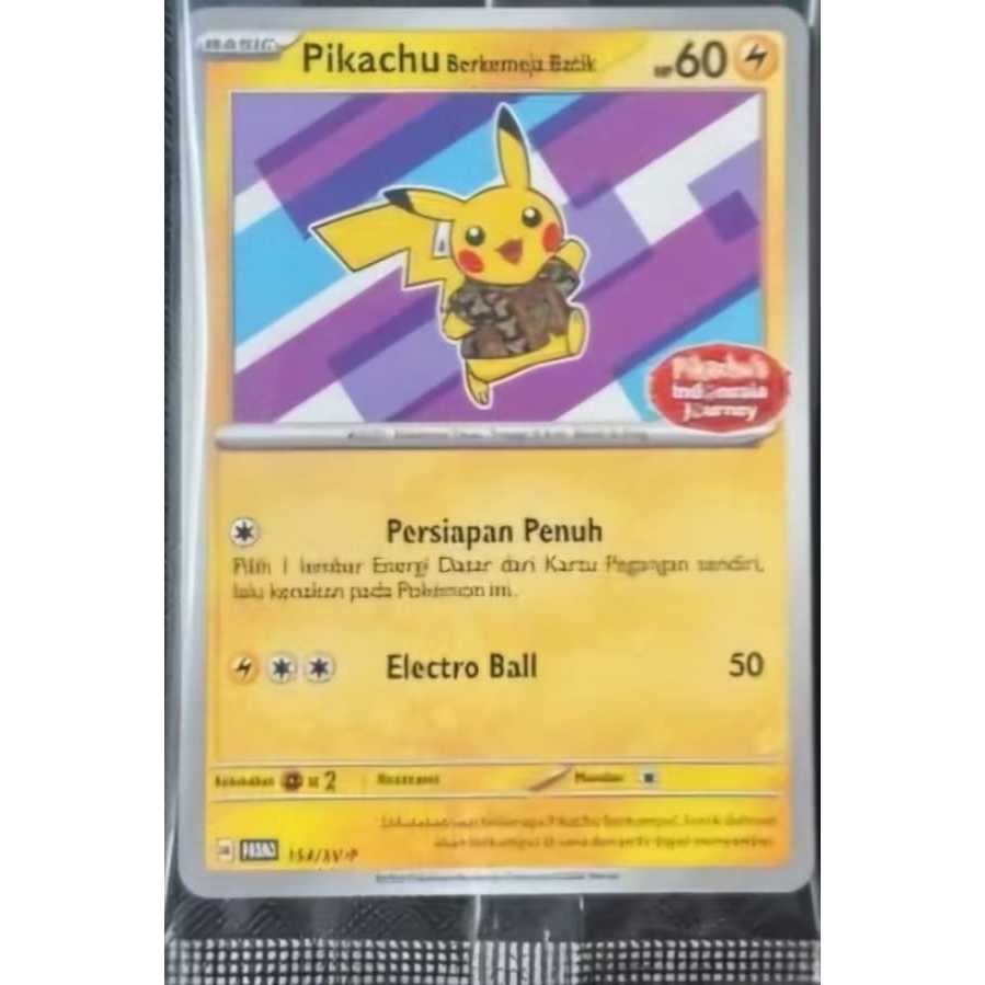 Jual Pikachu Berkemeja Batik Indonesia journey kartu pokemon promo 101/sv-p. official Pokemon ...