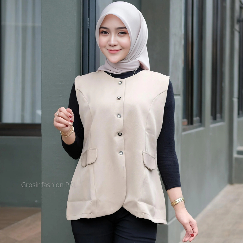 Jual Kanaya Vest Outer Rompi Wanita Blazer Kantoran Wanita Cardigan Baju Kondangan Outfit ...