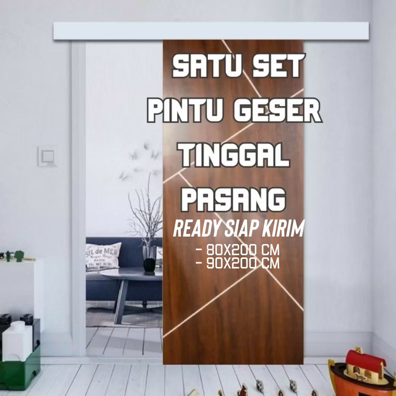 Jual Ready Pintu Sleding Satu Set lengkak / Satu Set Pintu Sleding ...