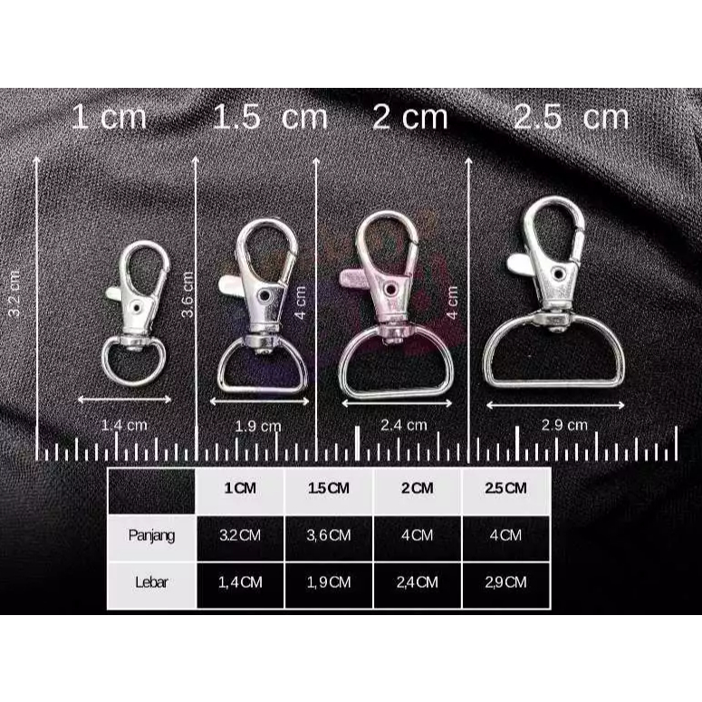 Jual Kew Kew Kait Besi Cantelan SATUAN Pengait Pita Lanyard ID Name ...