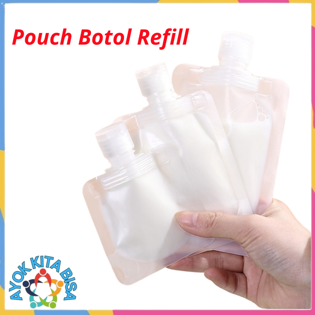 Jual AKB Travel Pouch Botol Refill Transparan Shower Gel Shampoo ...