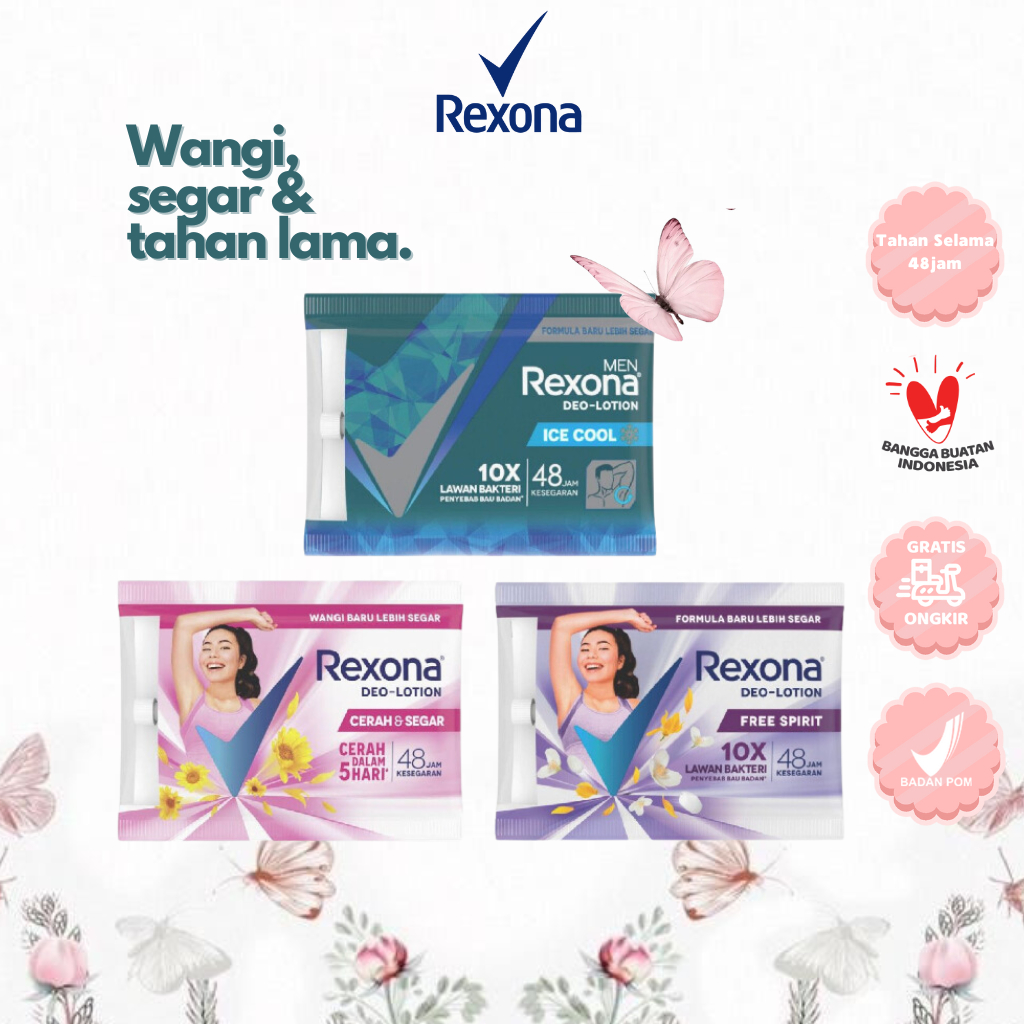 Jual REXONA Deo Lotion Deodorant Sachet 9g - Men Ice Cool | Free Spirit ...