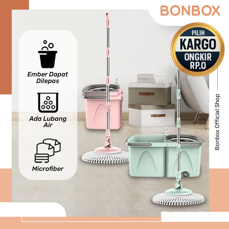 Jual 【VOUCHER 30K】BONBOX Alat Pel Lantai 2in1 DAPAT 2 KAIN REFILL Ember Lepas 2 Kain Pel ...