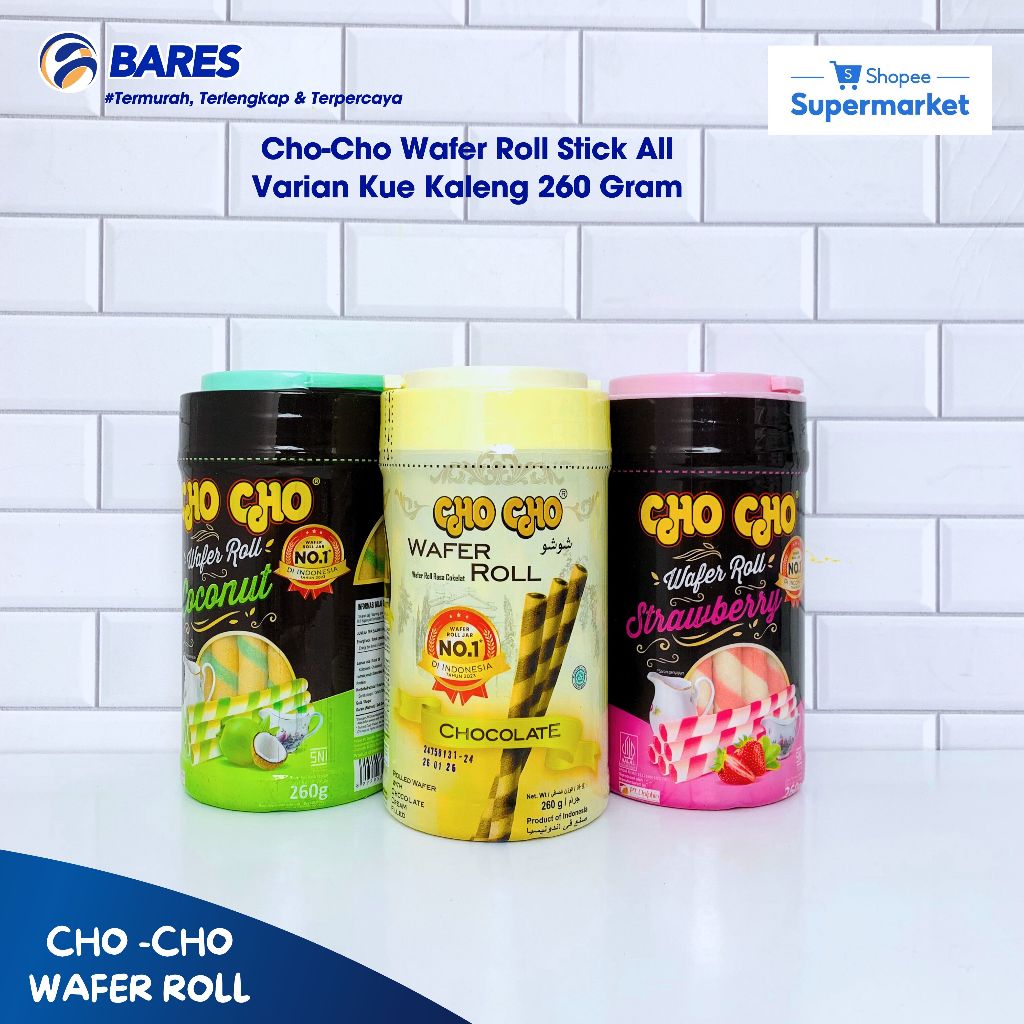 Jual Cho-Cho Wafer Roll Stick All Varian Kue Kaleng 260 Gram | Shopee ...