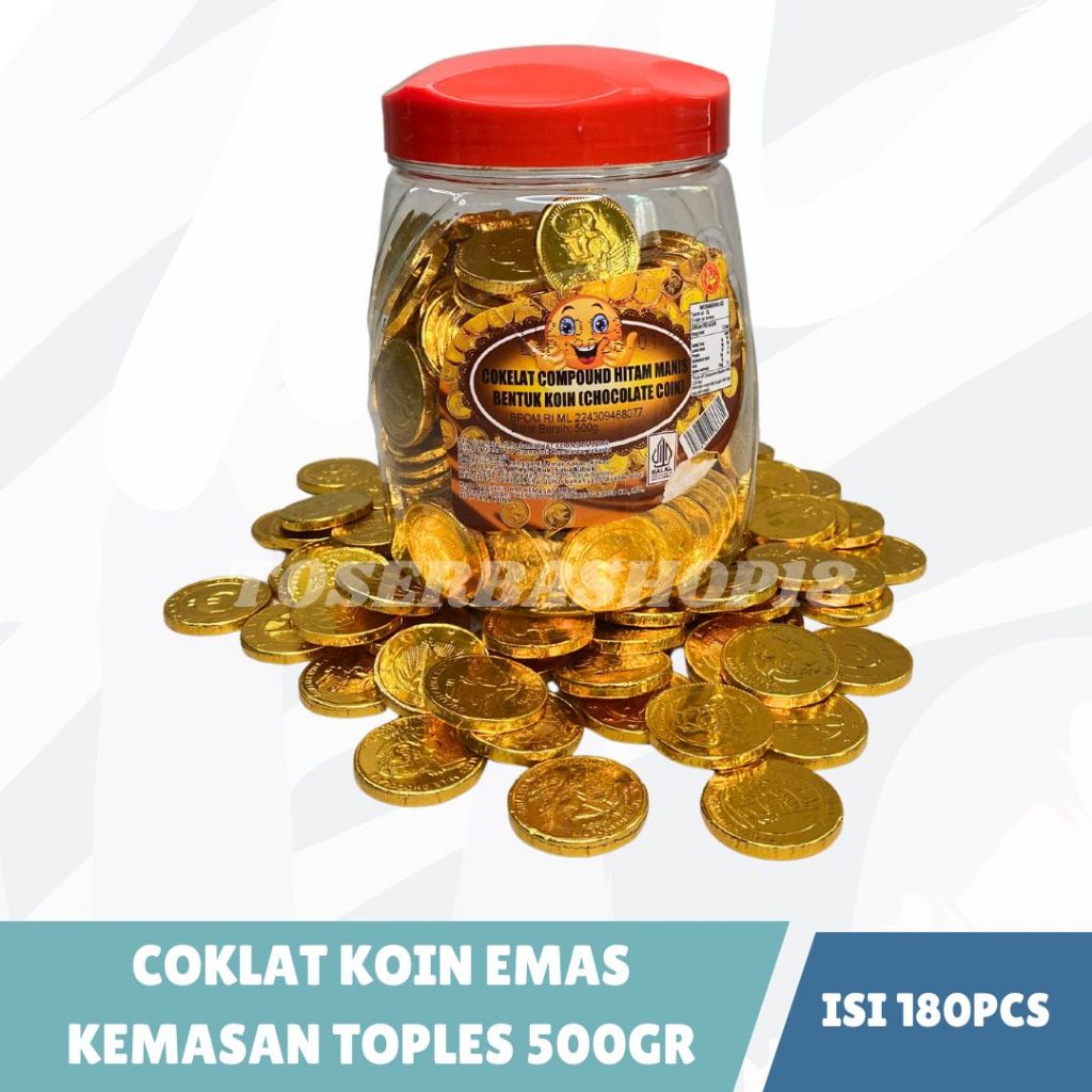 Jual Coklat Koin Emas Bentuk (Chocolate Coin) 500gr / Coklat Koin Emas ...