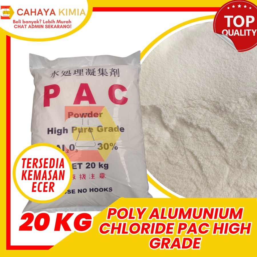 Jual PAC (Poly Aluminium Chloride) Al2O3 ex. RRC 1 zak (20 kg) | Shopee ...