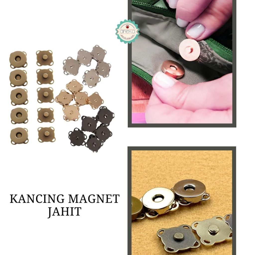 Jual ANEKA - [2PCS] Kancing Magnet Tas Jahit Premium / Button Sew On ...