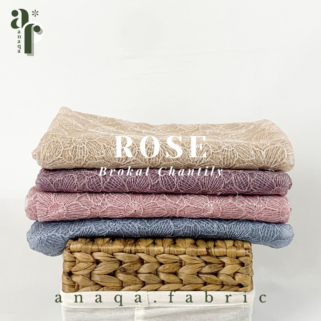 Jual ½ Meter Kain Brokat Chantily Premium // Brukat Chantil Rose Motif ...