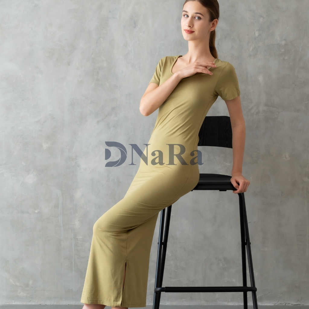 Jual DNaRa - Sisil Long Dress Wanita Lengan Pendek Press Body Rayon ...