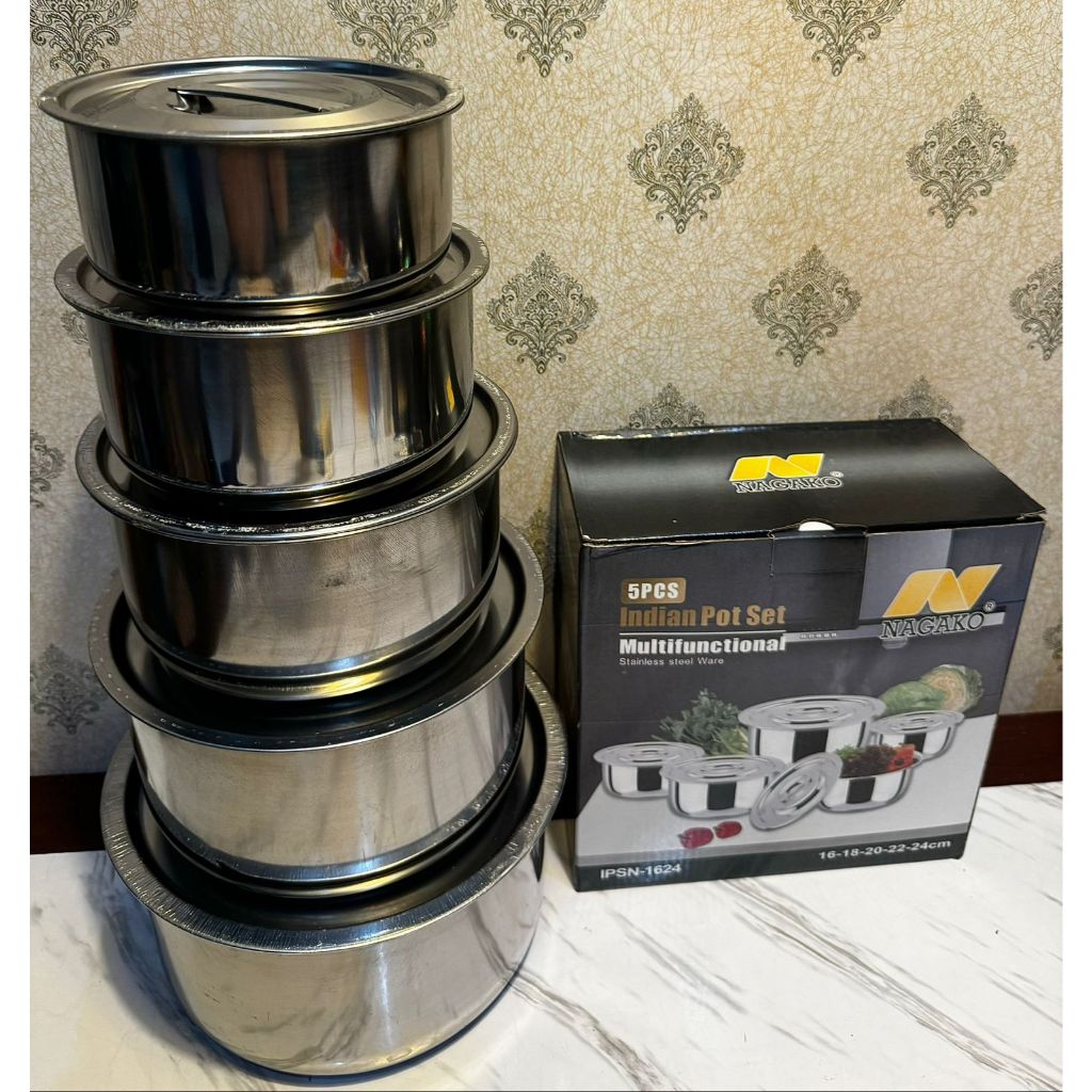 Jual Panci Indian set 5 in 1 / panci india / stock pot / panci indian ...
