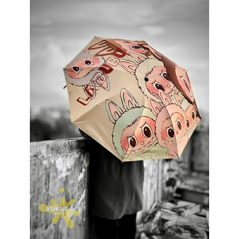 Jual Payung Lipat Karakter Labubu PLL01 | Payung Anti Panas | Payung ...