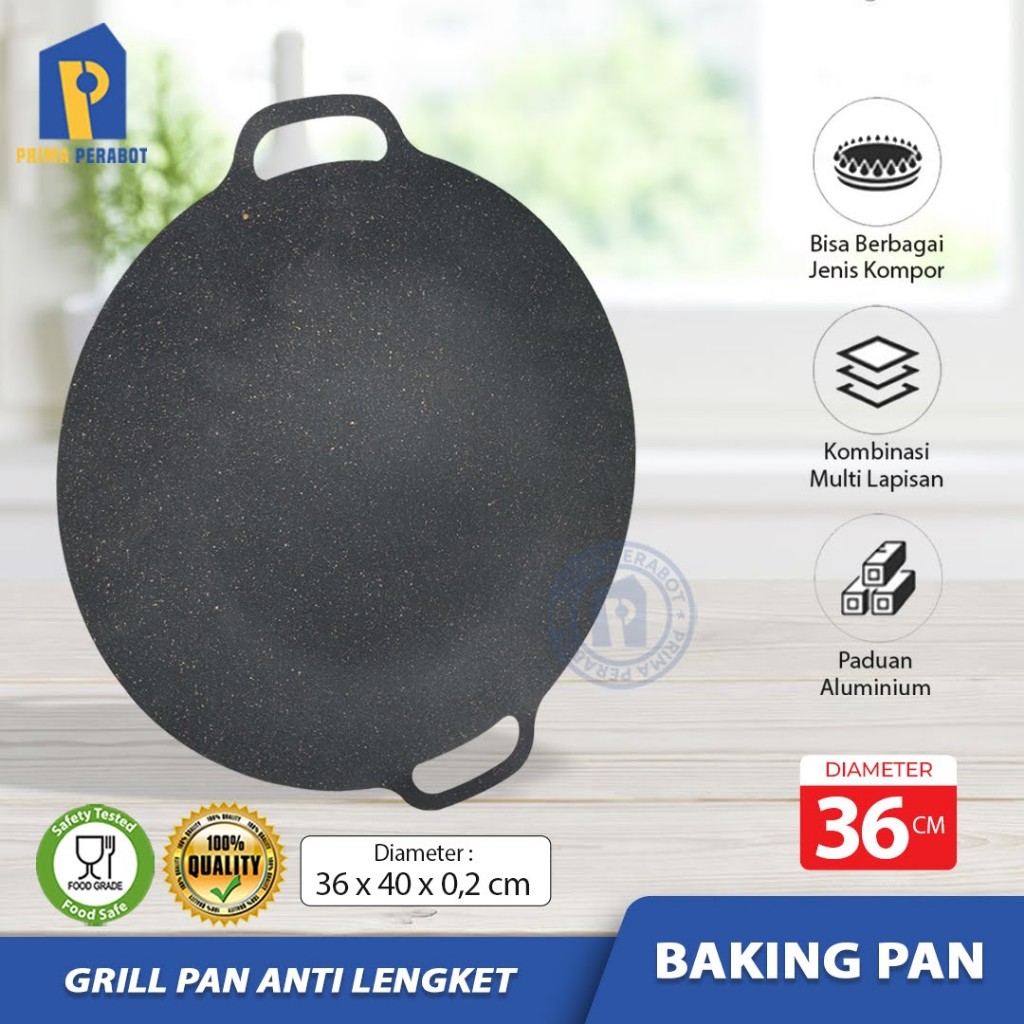 Jual Wajan Pemanggang Datar Baking Pan Bulat Pan Bakar Roti Martabak ...