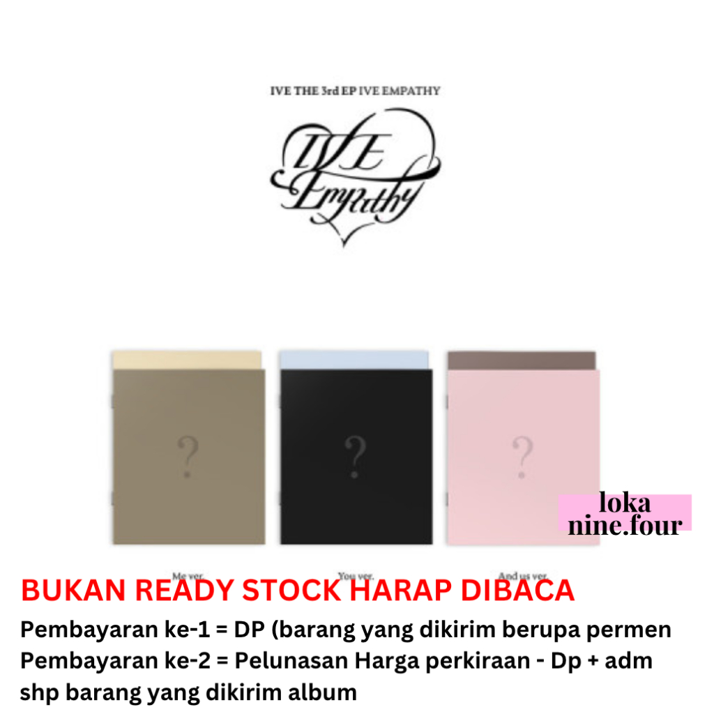 Jual DP PO Random IVE - 3rd EP Album IVE EMPATHY | Shopee Indonesia