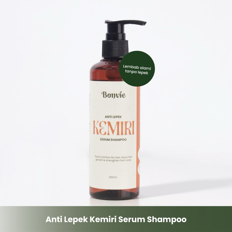 Jual Bonvie serum shampoo anti lepek kemiri 250ml | Shopee Indonesia