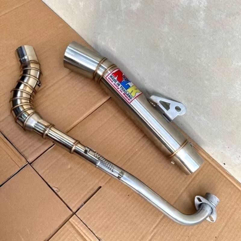 Jual NLK Exhaust OPEN spec tube pipe 1set wave 100 110 125 xrm fury ...