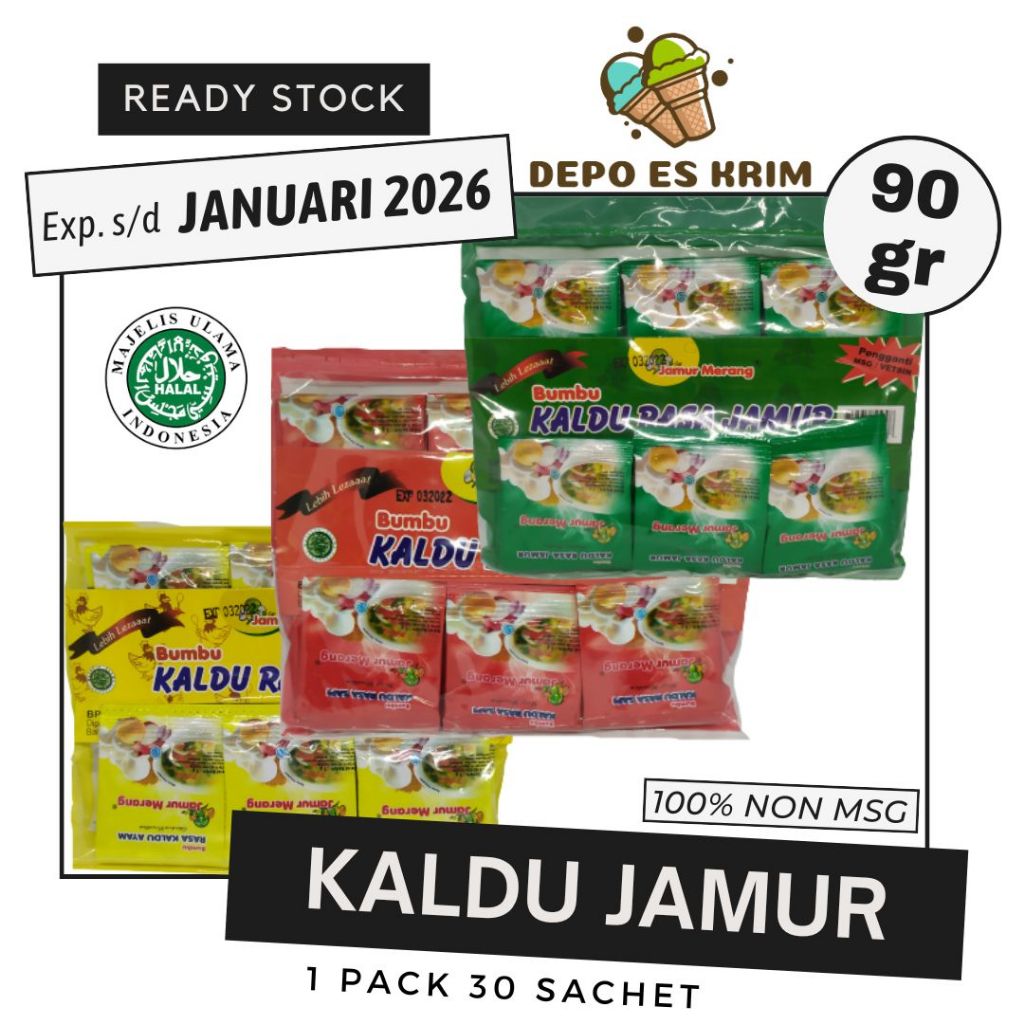 Jual Kaldu Jamur Merang Alami 30 Sachet Penyedap Rasa Non MSG Pengganti ...