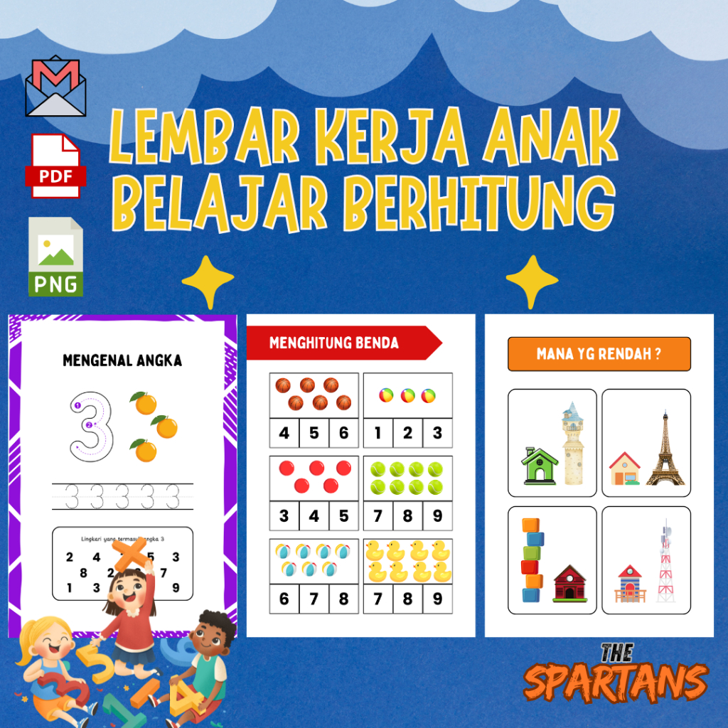 Jual Worksheet Belajar Berhitung - 80 Lembar Kerja Berhitung Untuk TK ...