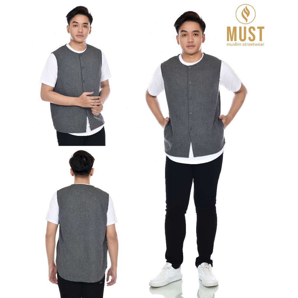 Jual Must Baju Muslim Vest Rompi Salat Sholat Shalat Dewasa Pria Casual ...