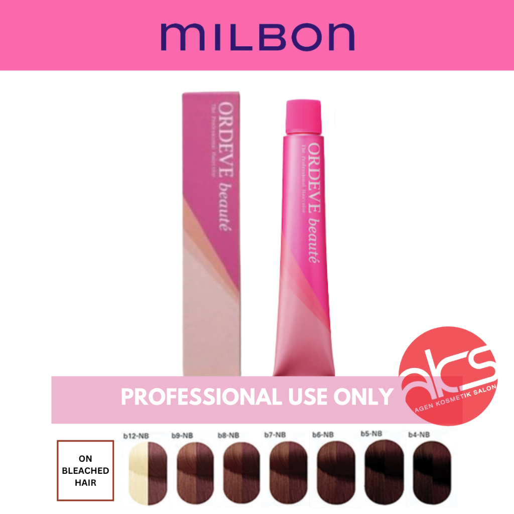 Jual Cat rambut Jepang NEW MILBON ORDEVE BEAUTE B6-NB Neutral Brown Lv 6 80g | Shopee Indonesia