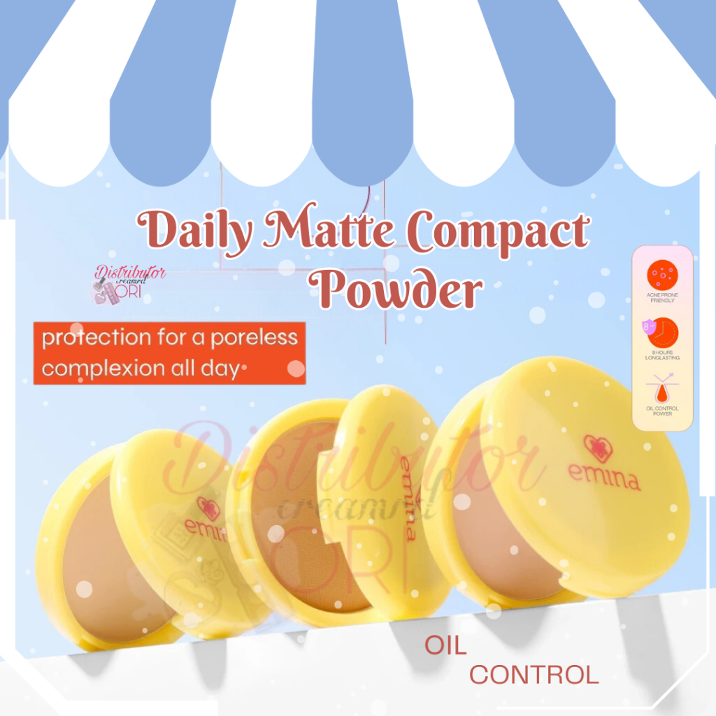 Jual EMINA Daily Matte Compact Powder 11gr | Bedak Padat Emina | Shopee ...