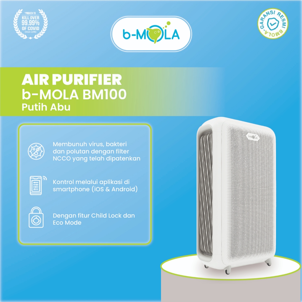 Jual b-MOLA Air Purifier BM 100 with NCCO HEPA H13 Medical Grade | Shopee Indonesia