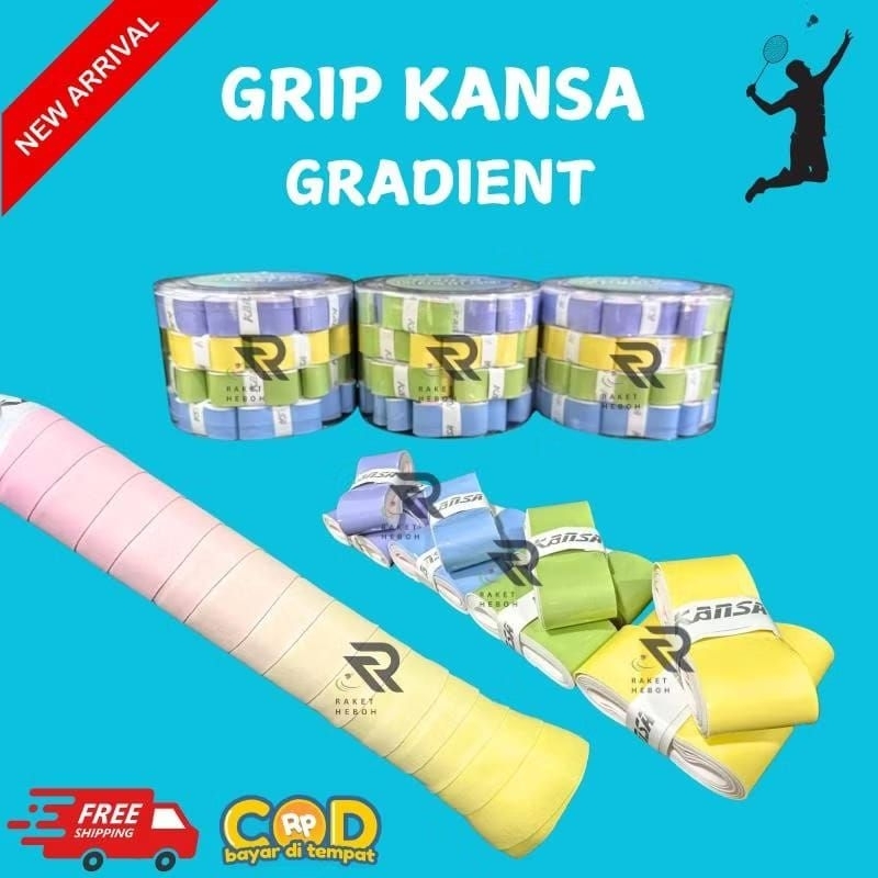 Jual GRIP RAKET BADMINTON KANSA KS 300 GRADIENT EMPUK BANYAK WARNA | Shopee Indonesia