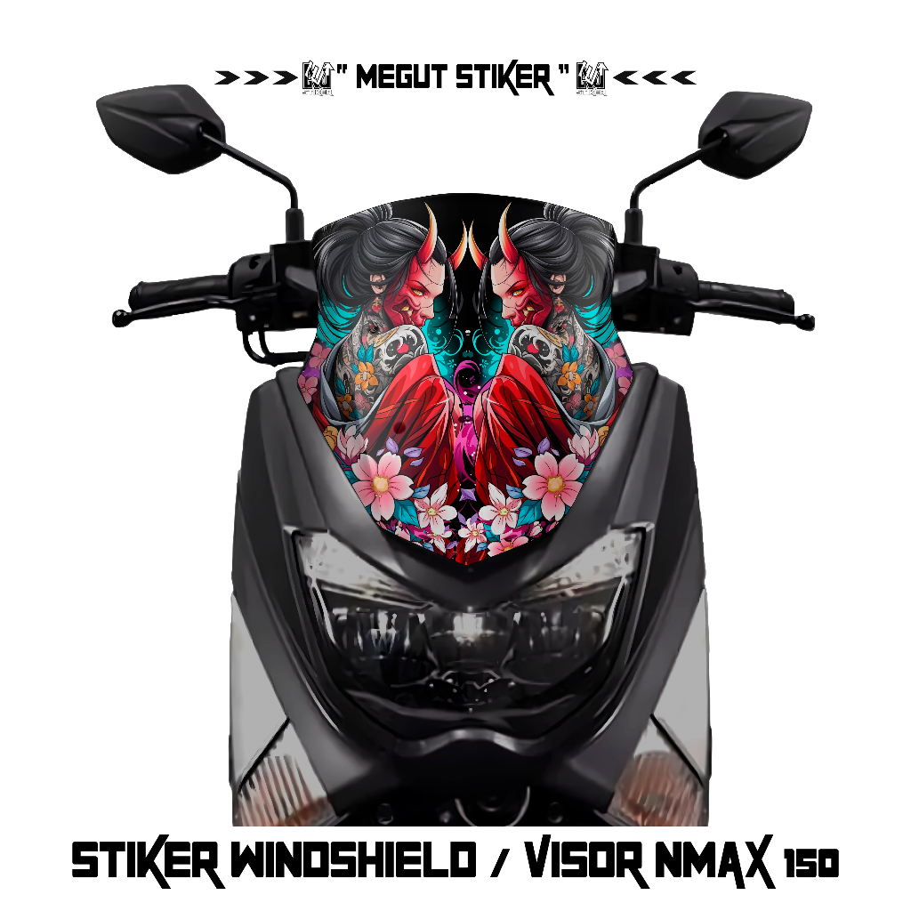 Jual stiker visor nmax old 150 gambar anime tato ( motif 3 ) / sticker ...
