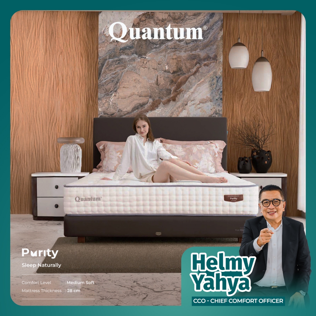 Jual Quantum Purity - Kasur Natural Latex / Joma Wool / Rayon Jacquard ...