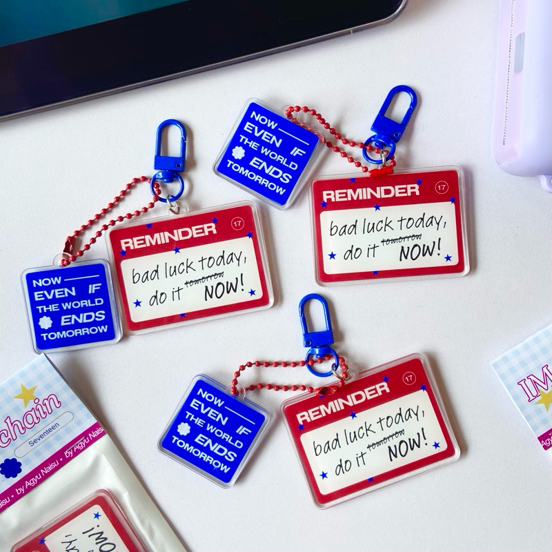Jual REMINDER SEVENTEEN KEYCHAIN by AGYU NAISU | Shopee Indonesia