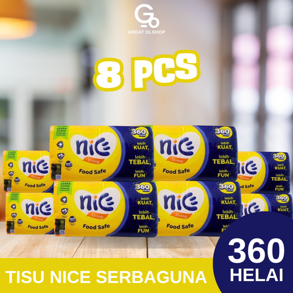 Jual (8 Pcs) Nice Facial Tissue Tisue Tisu Wajah Muka 360 sheets 2 Ply ...