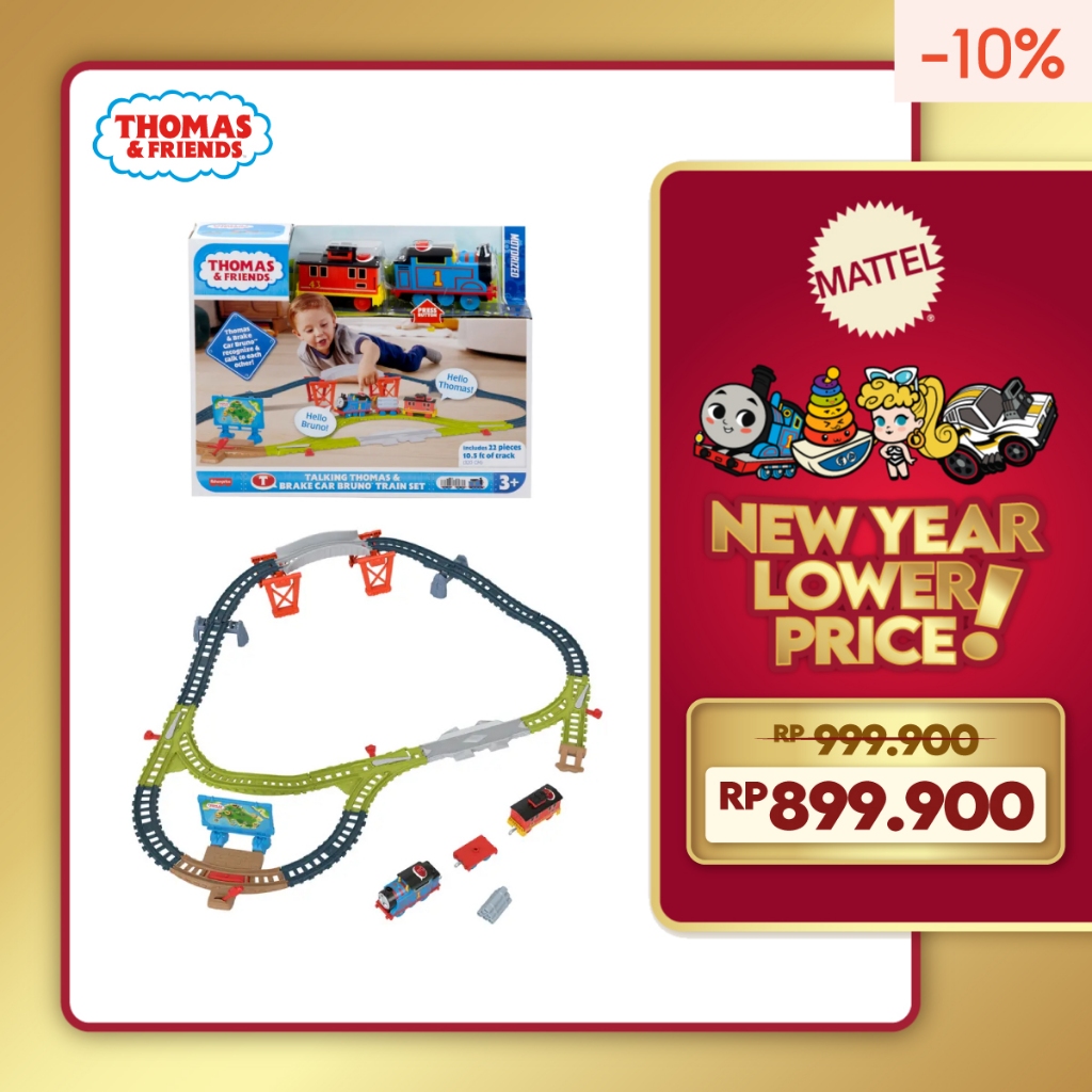 Jual NEW LOOK Thomas & Friends Talking Thomas 'N Brake Car Bruno Train ...
