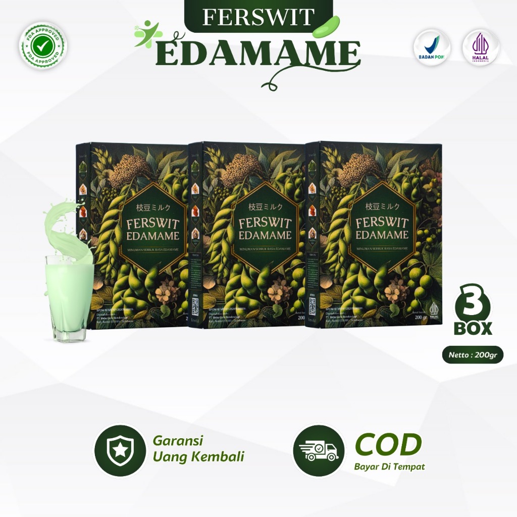 Jual Ferswit Susu Edamame Jepang Asli Paket 3 Box Original - Sakit ...