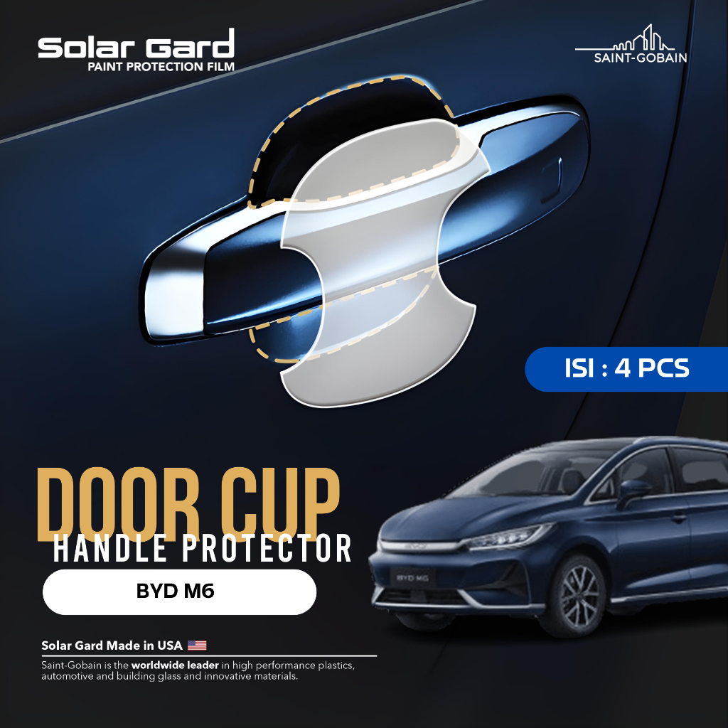 Jual SolarGard PPF DOORCUP BYD M6 / Pelindung Door Handle Mobil ...